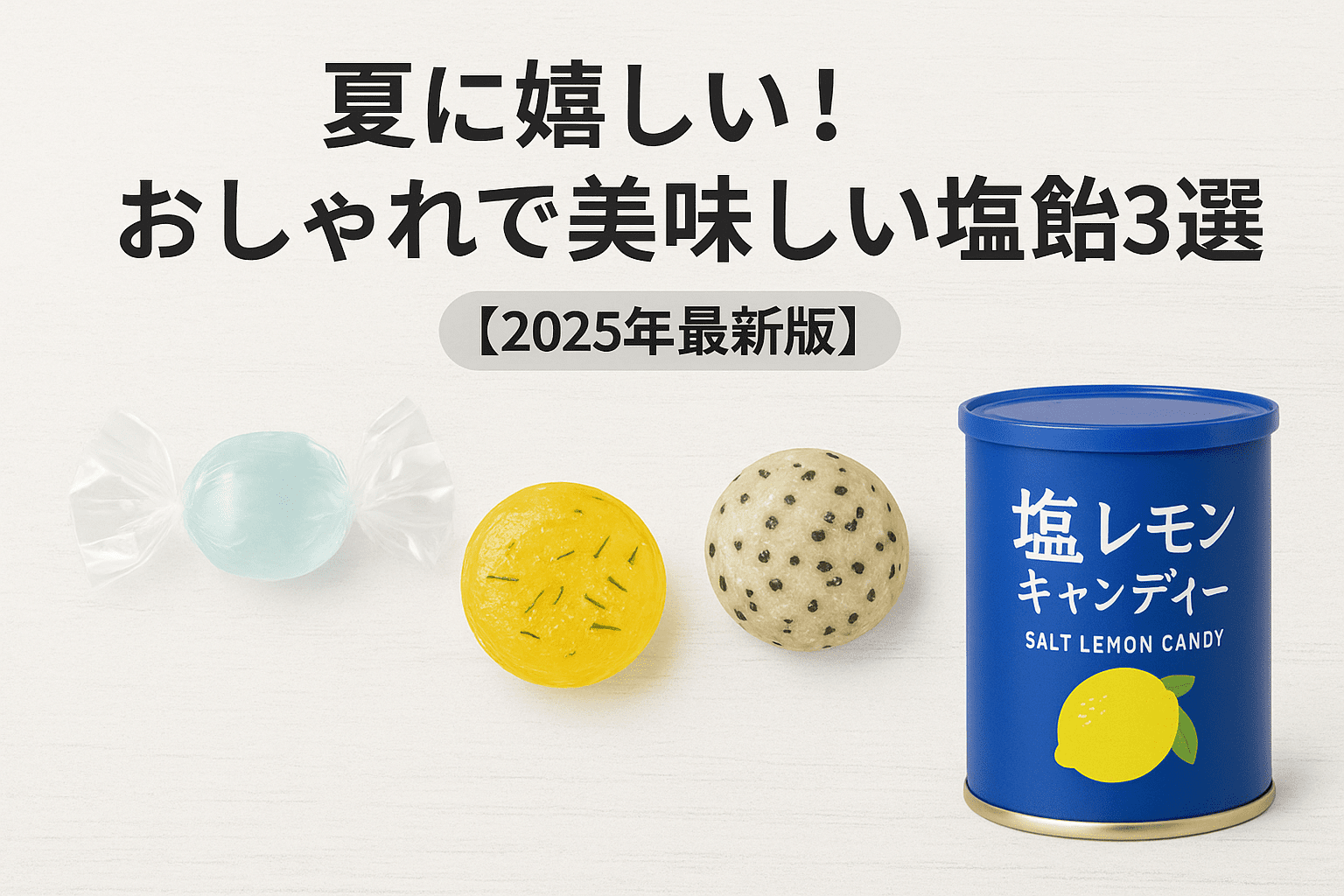 夏に嬉しい！おしゃれで美味しい塩飴3選【2026年最新版】